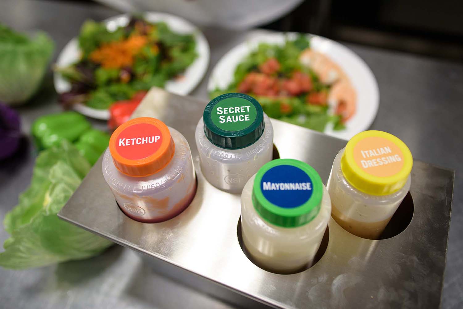 FIFO Squeeze Bottles, Products, Caps, Racks | NCCO Portion Pal